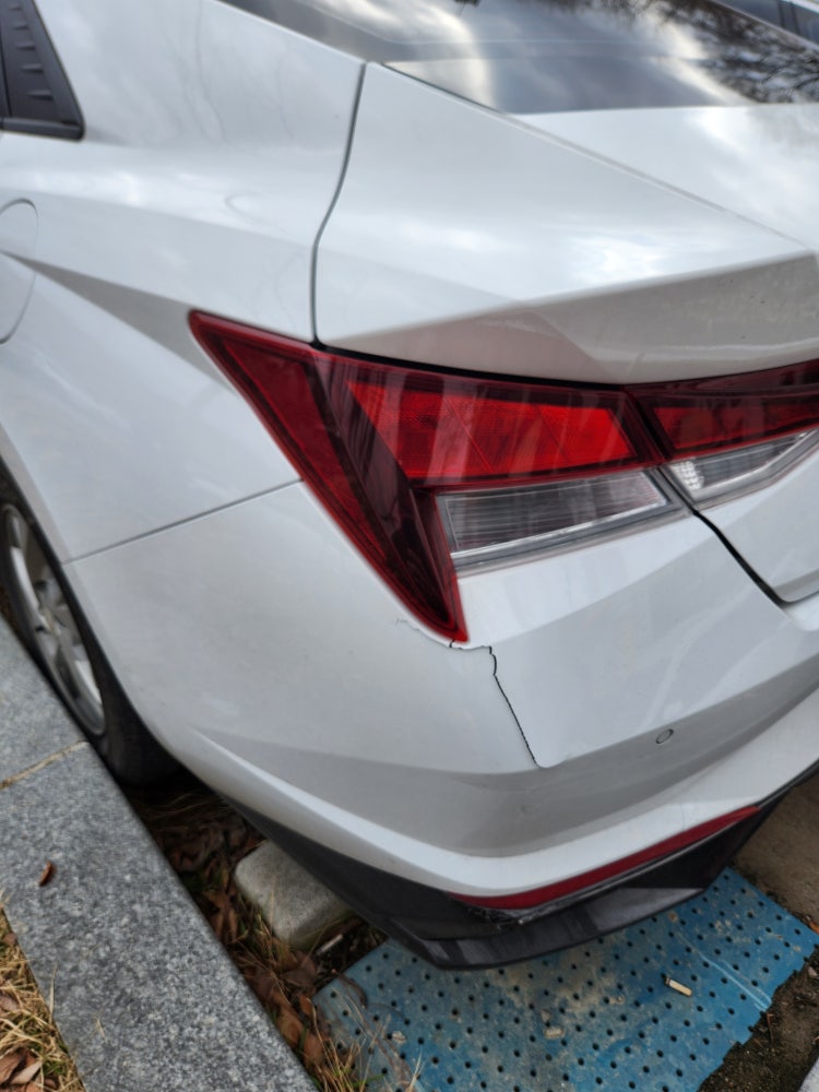 아반떼 cn7 뒷범퍼 수리 견적 : 지식iN