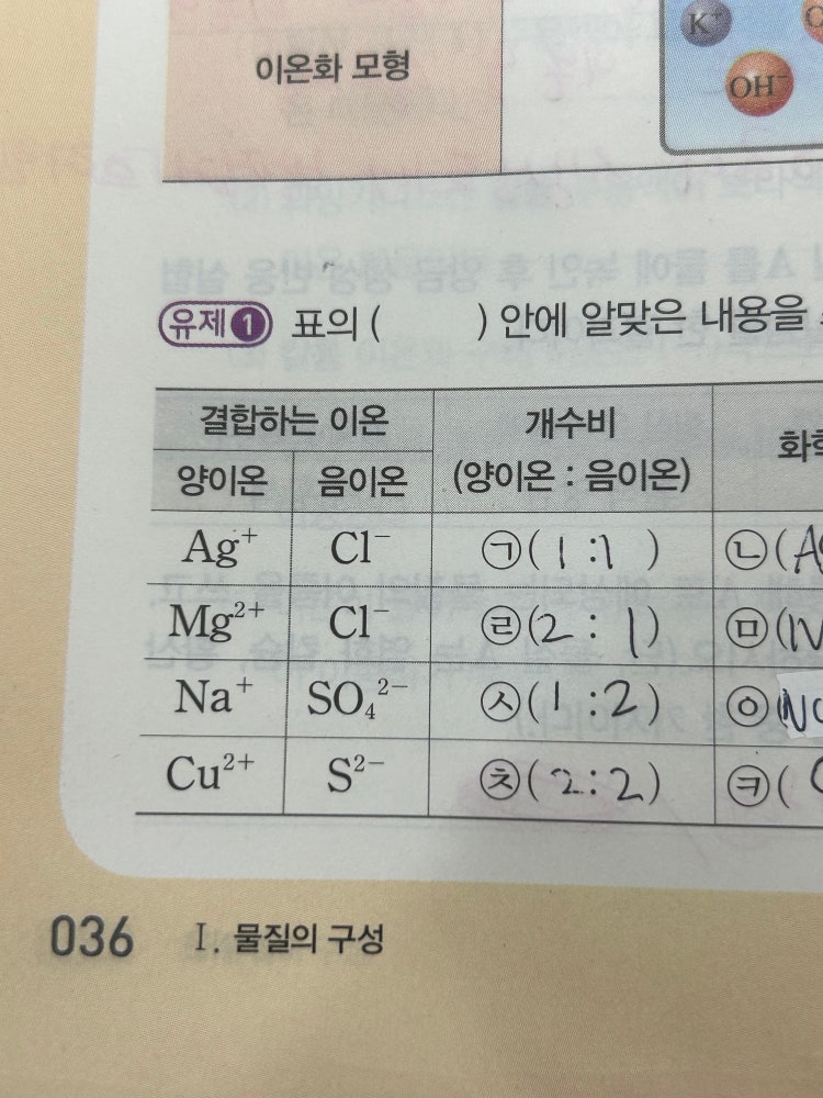중2 과학 이온 지식in