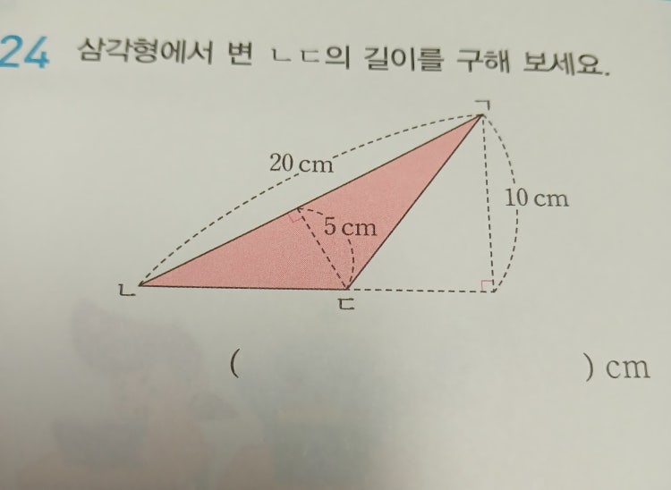 초5. 수학.삼각형 넓이.둘레 : 지식iN