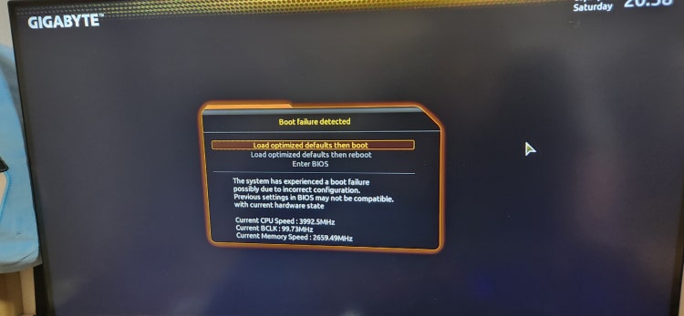 컴퓨터 Boot failure detected : 지식iN