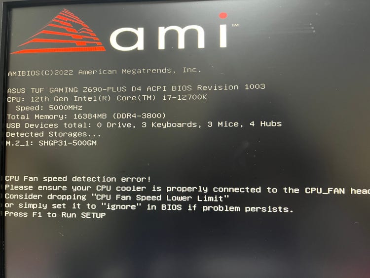 Pc부팅시 cpu error : 지식iN