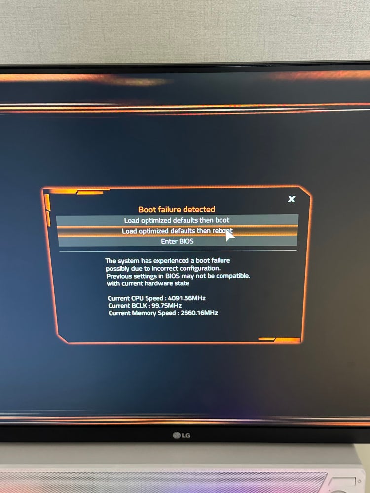 boot failure detected원인 알려주세요ㅠ : 네이버 지식iN