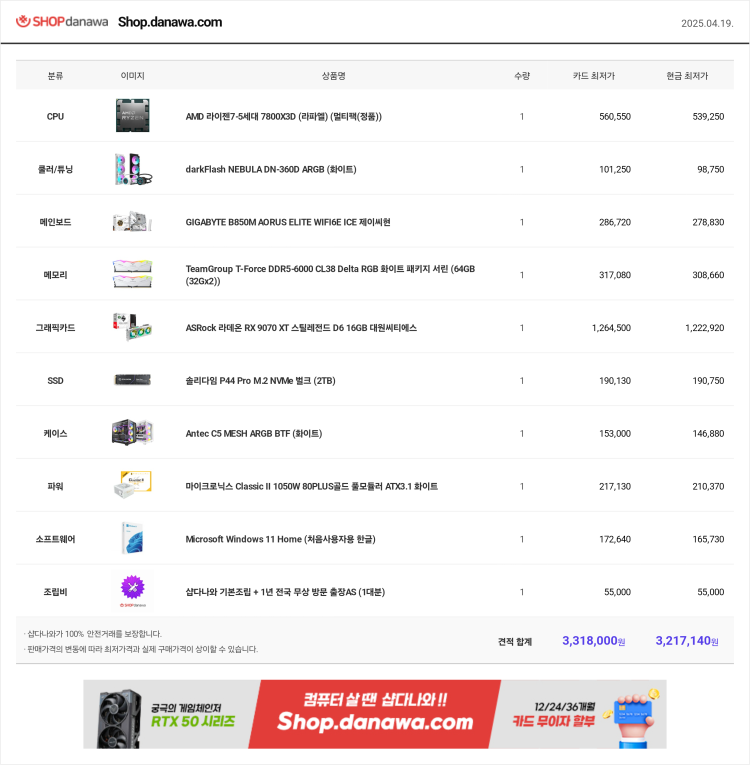 783d 9070xt 견적질문 : 지식iN