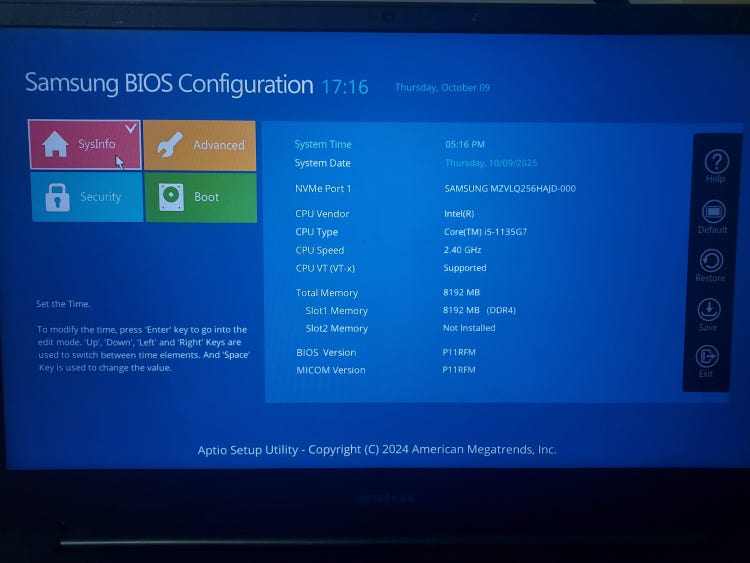 삼성 노트북 samsung bios configuration 오류 : 네이버 지식iN